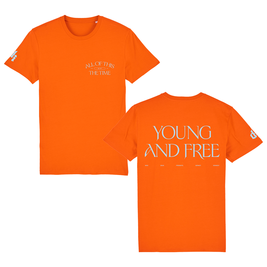 YOUNG & FREE BRIGHT ORANGE TEE - UMusic Shop Canada